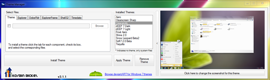 Free Windows 7 Theme Manager: Install, remove and manage themes